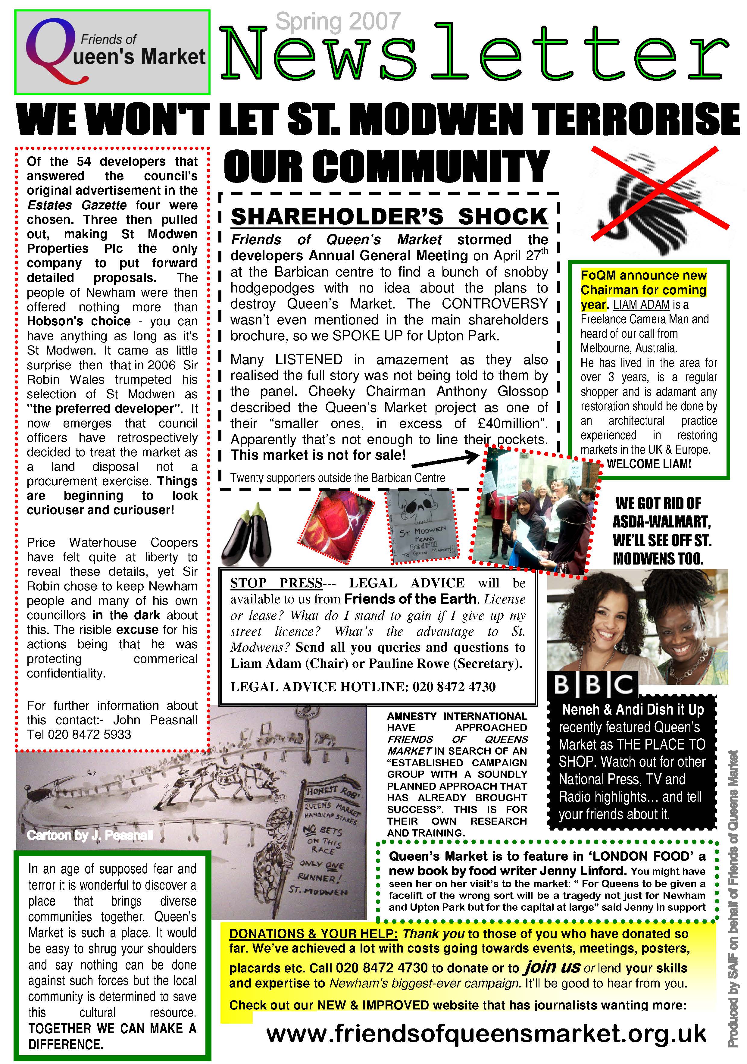 Newsletters and posters – To promote and preserve a thriving publicly ...